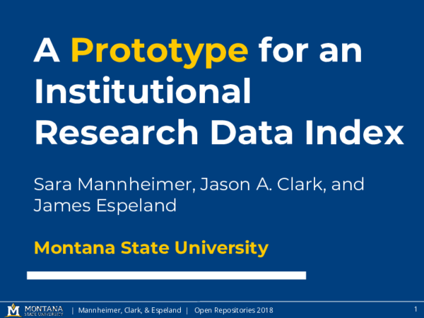 (PDF) A Prototype for the Institutional Research Data Index