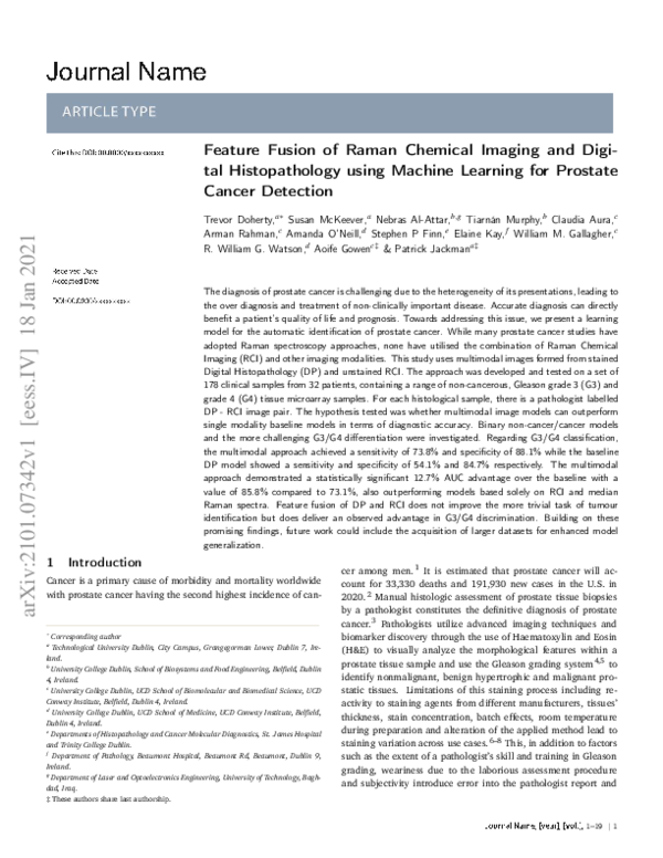 (PDF) Feature fusion of Raman chemical imaging and digital ...