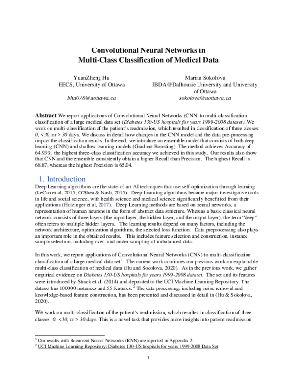 (PDF) Convolutional Neural Networks in Multi-Class Classification of ...