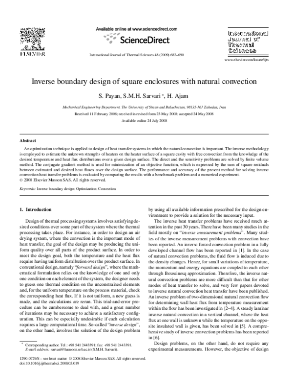 (PDF) Inverse boundary design of square enclosures with natural convection