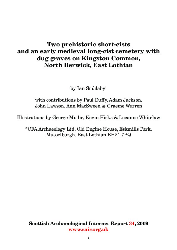 (PDF) Two prehistoric short-cists and an early medieval long-cist ...
