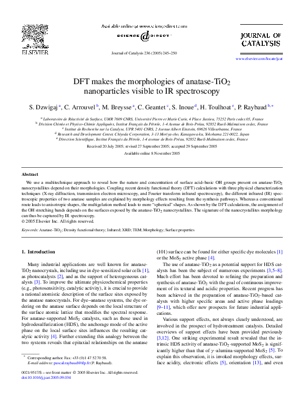 (PDF) DFT makes the morphologies of anatase-TiO2 nanoparticles visible ...
