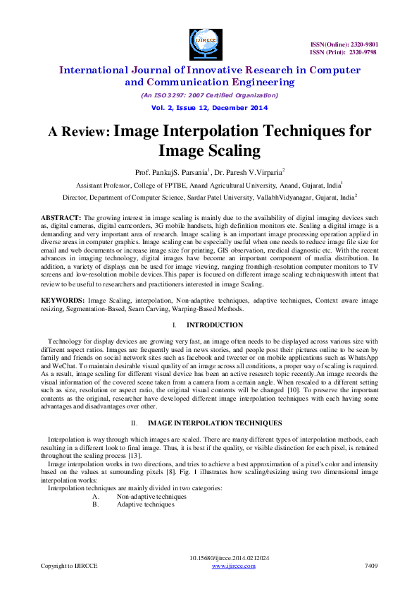 (PDF) A Review: Image Interpolation Techniques forImage Scaling