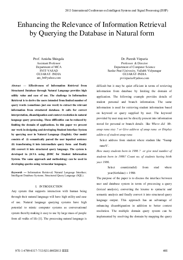 (PDF) Enhancing the relevance of information retrieval by querying the ...
