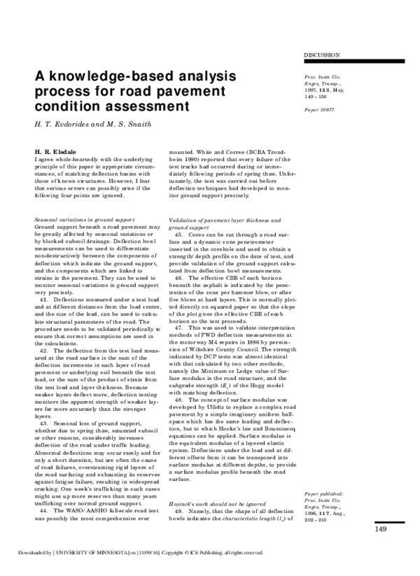 (PDF) A Knowledge-Based Analysis Process for Road Pavement Condition ...