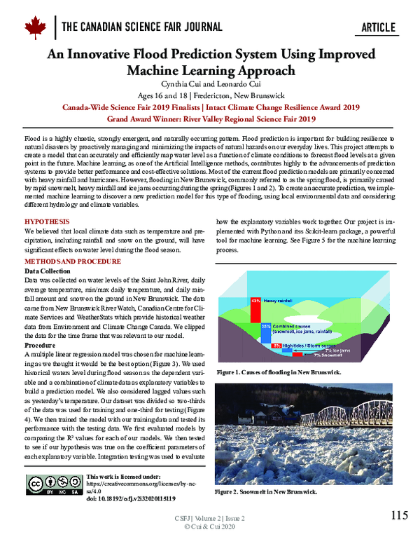 Pdf An Innovative Flood Prediction System Using Improved Machine Learning Approach Leonardo