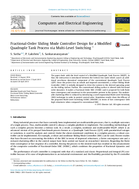 (PDF) Fractional order sliding mode controller design for antilock braking systems