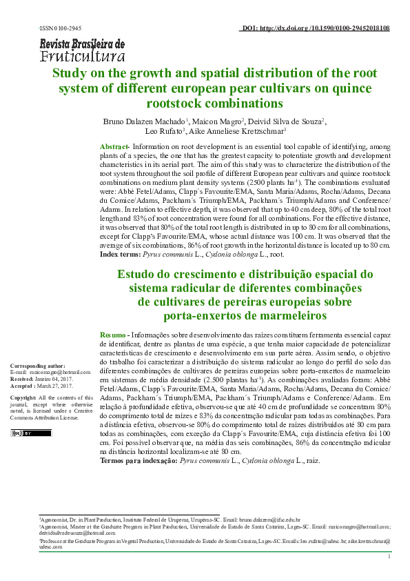 Study on the growth and spatial distribution of the root system of ...