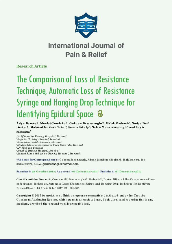 (PDF) The Comparison of Loss of Resistance Technique, Automatic Loss of ...