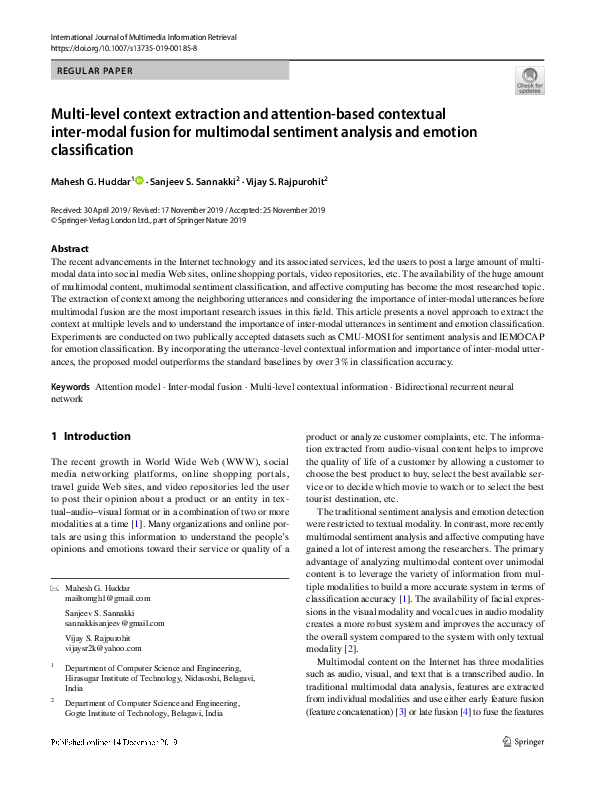 Pdf Multi Level Context Extraction And Attention Based Contextual