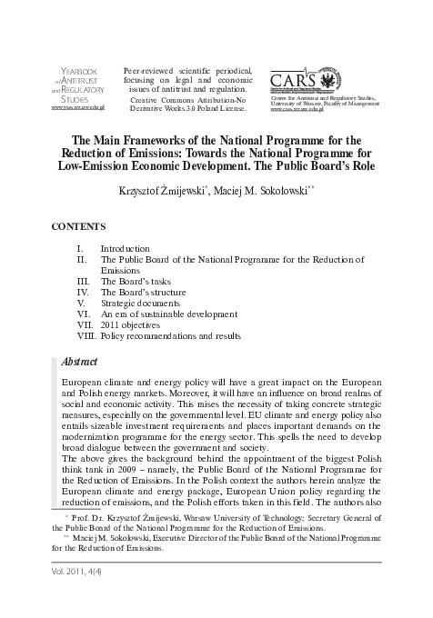 (PDF) Frameworks for Poland's Low-Emission Development Strategy