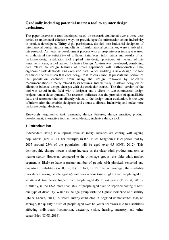 (PDF) Gradually including potential users: A tool to counter design ...