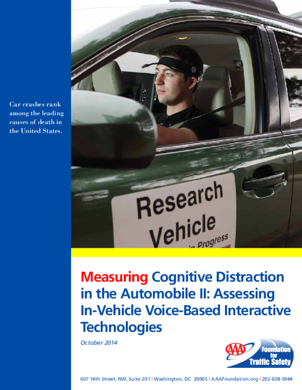 (PDF) Measuring Cognitive Distraction in the Automobile III: A ...
