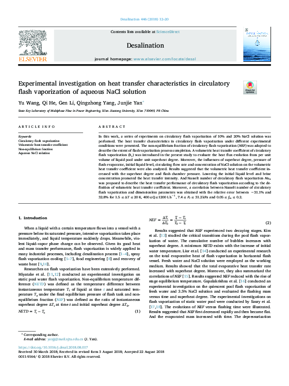 (PDF) Experimental Investigation on Heat Transfer Coefficient for the ... (PDF) Experimental Investigation on Heat Transfer Coefficient for the ...