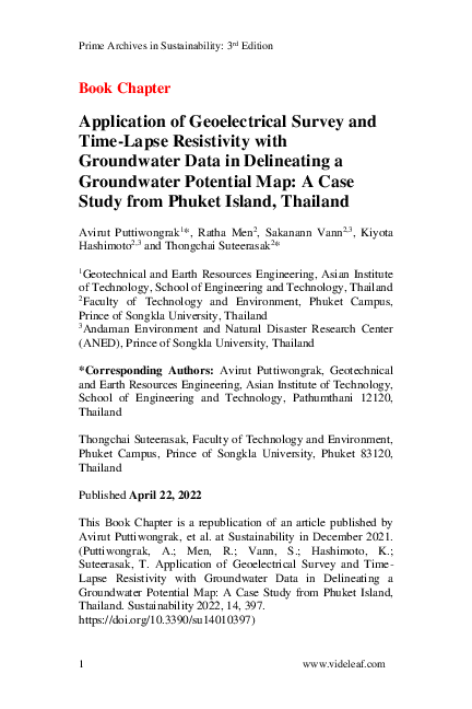 (PDF) Application of Geoelectrical Survey and Time-Lapse Resistivity ...
