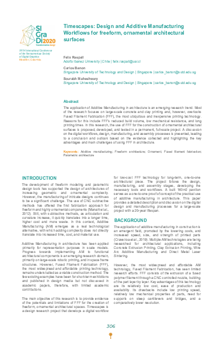 (PDF) Timescapes: Design and Additive Manufacturing Workflows for ...
