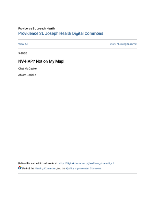 (PDF) NV-HAP? Not on My Map!