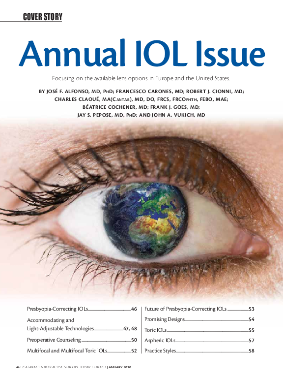 (PDF) Annual IOL Issue Focusing on the available lens options in Europe ...