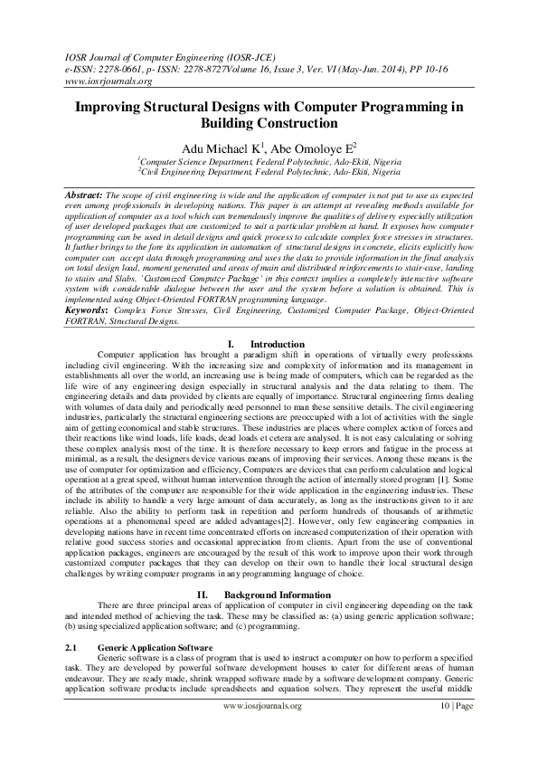 (PDF) Improving Structural Designs with Computer Programming in ...
