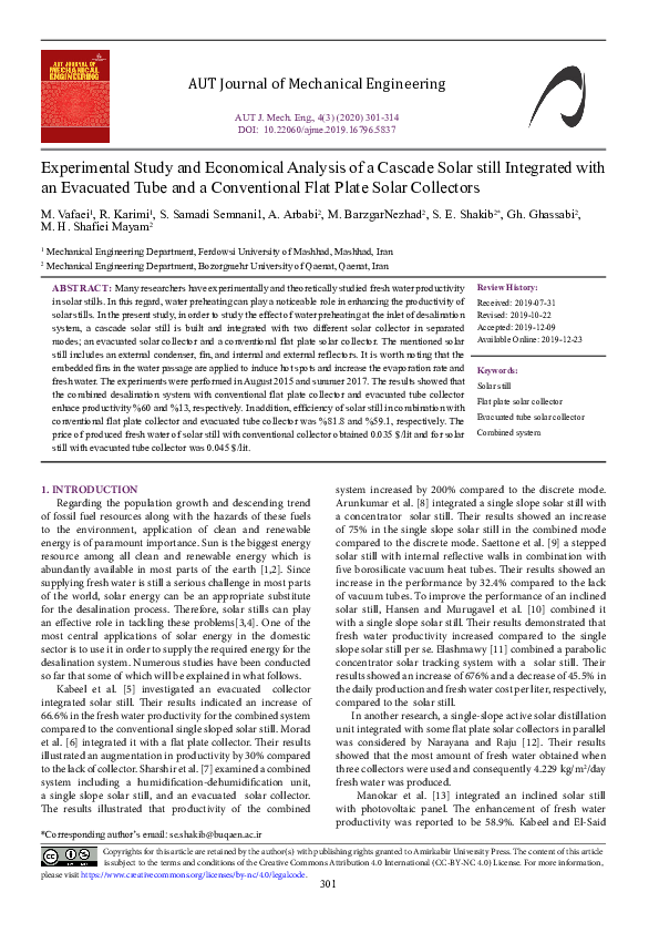 (PDF) Experimental study and economical analysis of a cascade solar ...