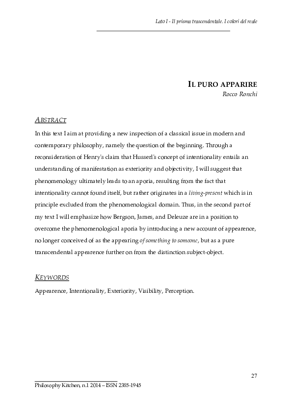 (PDF) Il puro apparire