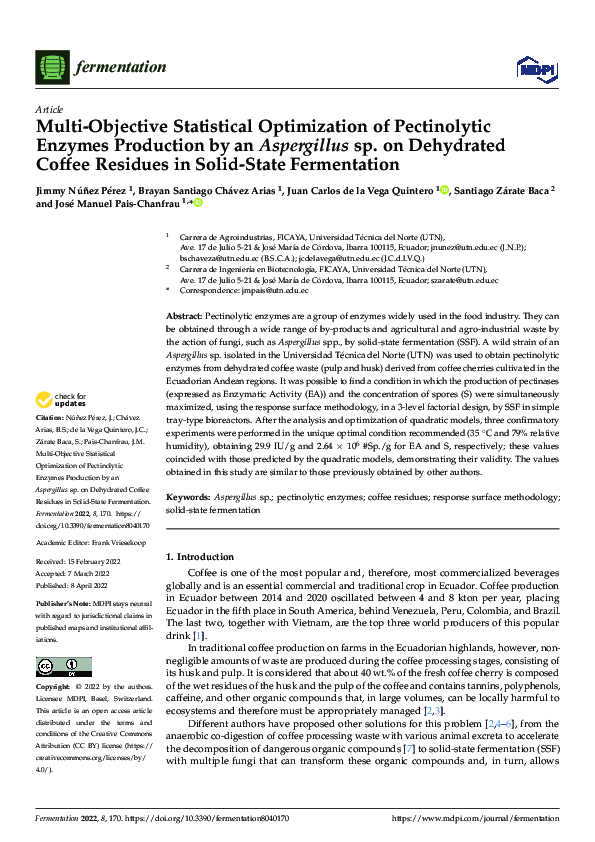 (PDF) Multi-Objective Statistical Optimization of Pectinolytic Enzymes Production by an ...
