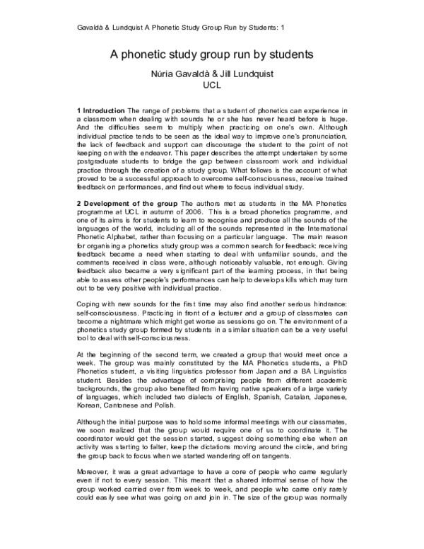(PDF) A phonetic study group run by students