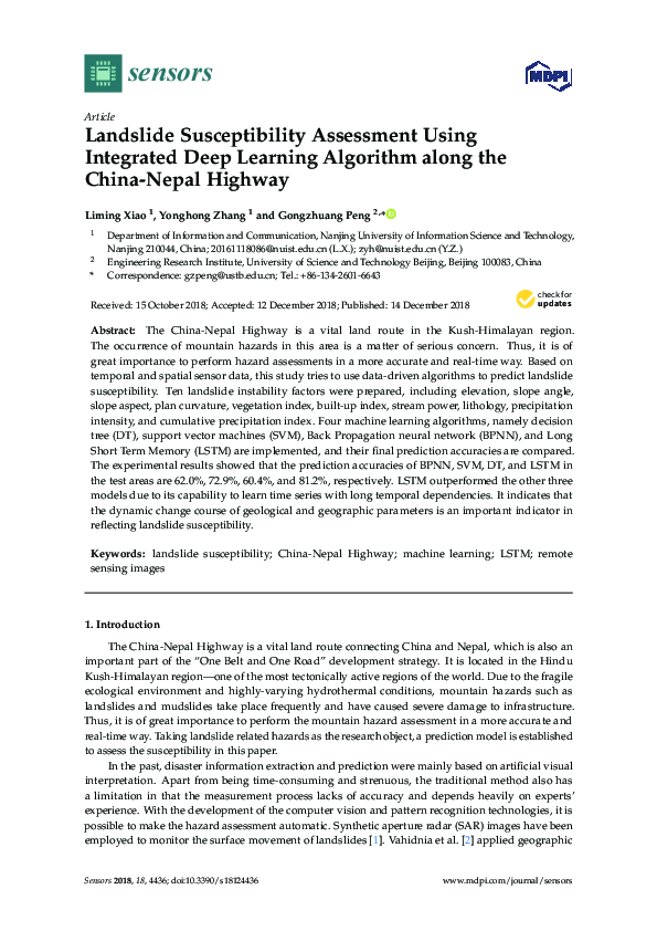 (PDF) Landslide susceptibility assessment using Information Value Method in parts of the ...