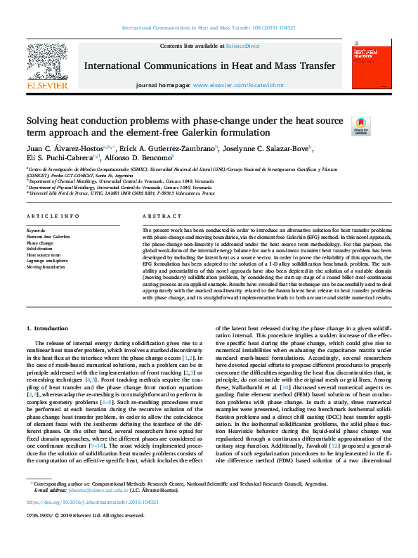 (PDF) Solving heat conduction problems with phase-change under the heat ...