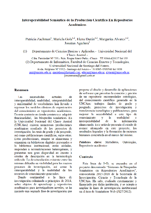 (PDF) Interoperabilidad semántica de la producción científica en repositorios académicos