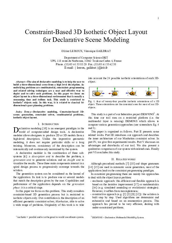 (PDF) Constraint-Based 3DS Isothetic Object Layout for Declarative Scene Modeling