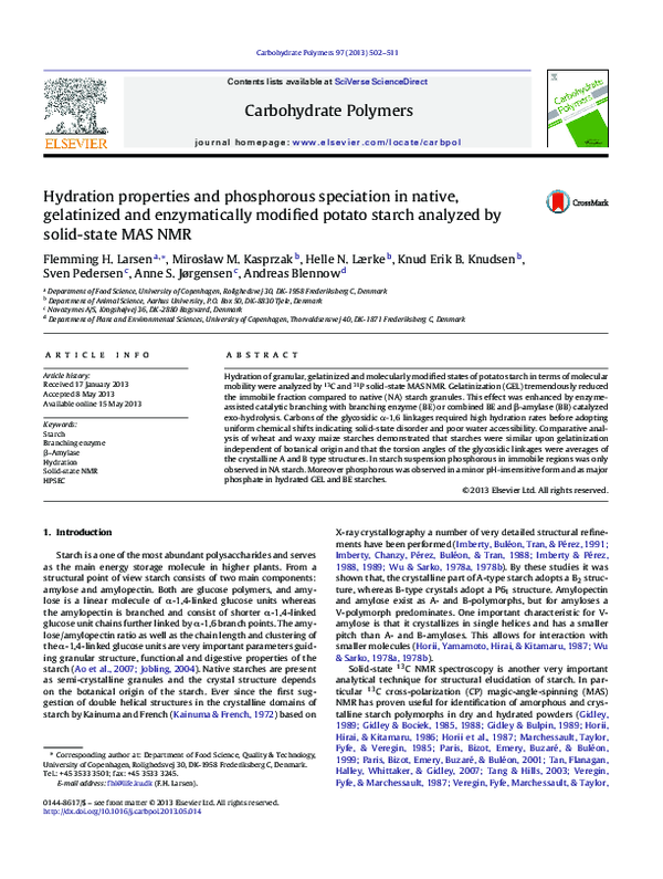 (PDF) Hydration properties and phosphorous speciation in native ...