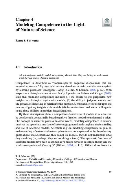 (PDF) Modeling Competence in the Light of Nature of Science