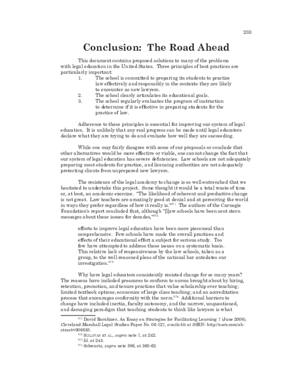 (PDF) Conclusion: the Road Ahead
