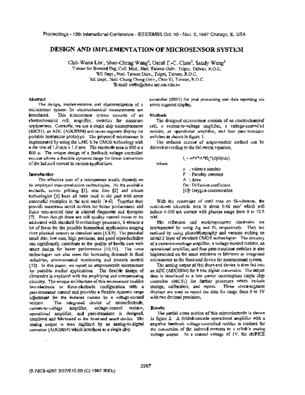 (PDF) Design and implementation of microsensor system | Chii-Wann Lin ...