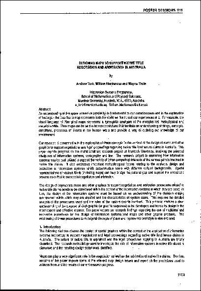 (PDF) Designing Maps to Support Native Title Negotiation and ...