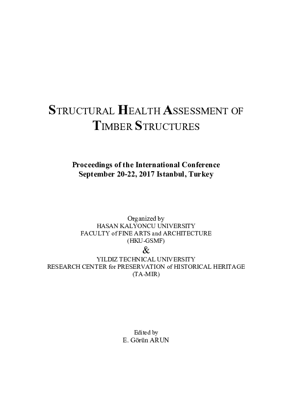 (PDF) Structural Health Assessment of Timber Structures