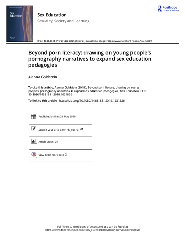 Pdf Porn Literacy As Pedagogy Key Stakeholder Perspectives On
