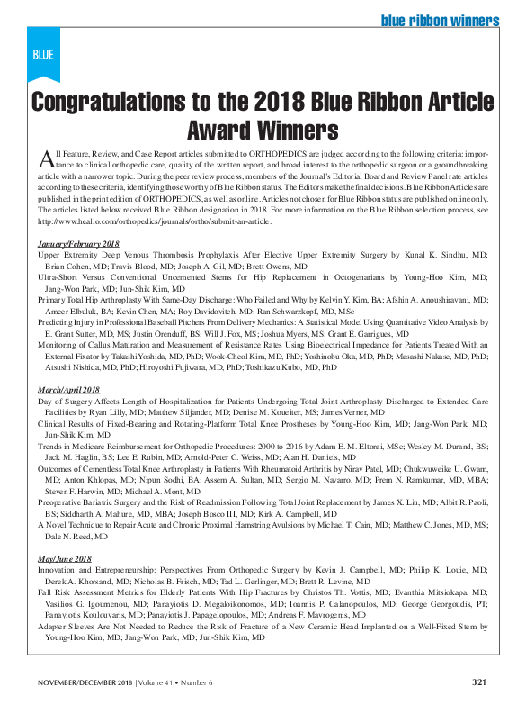 (PDF) Congratulations to the 2018 Blue Ribbon Article Award Winners ...