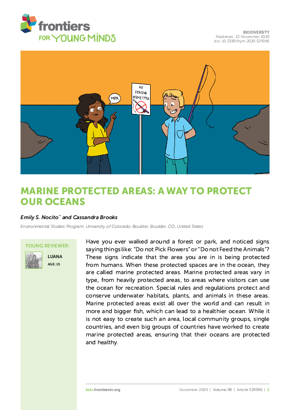(PDF) Marine Protected Areas: A Way to Protect Our Oceans