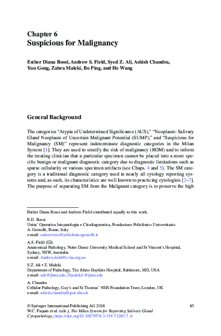 (PDF) Suspicious for Malignancy