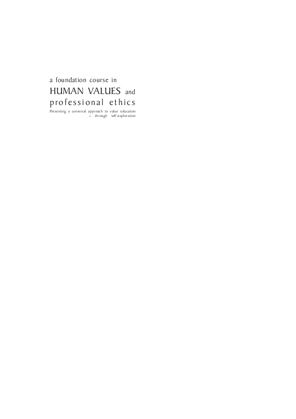 (PDF) Universal Human Values