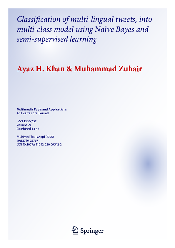 (PDF) Classification of multi-lingual tweets, into multi-class model ...