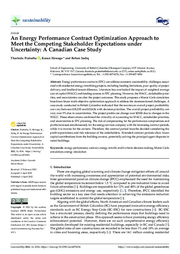 (PDF) An Energy Performance Contract Optimization Approach to Meet the ...