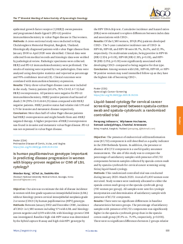 (PDF) Liquid-based cytology for cervical cancer screening compared ...