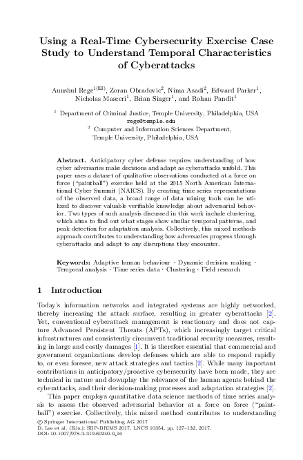 (PDF) Using a Real-Time Cybersecurity Exercise Case Study to Understand ...