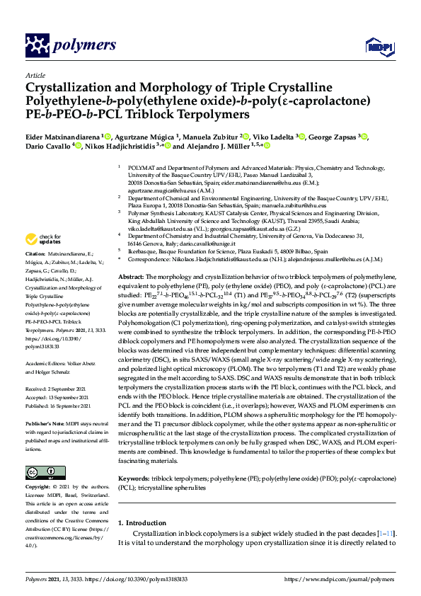 (PDF) Crystallization and Morphology of Triple Crystalline Polyethylene ...