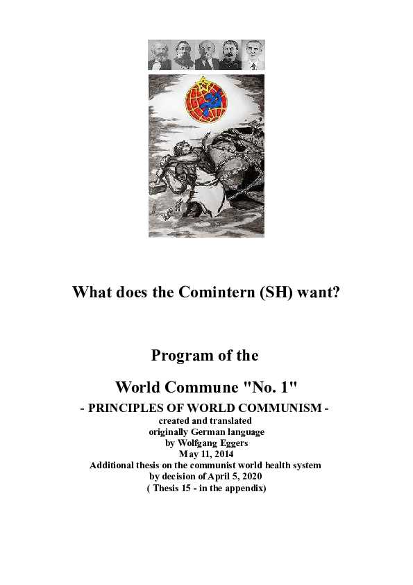 (PDF) What does the Comintern (SH) want? Program of the World Commune ...