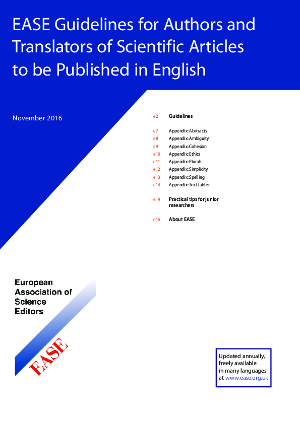 (PDF) EASE Guidelines November 2016