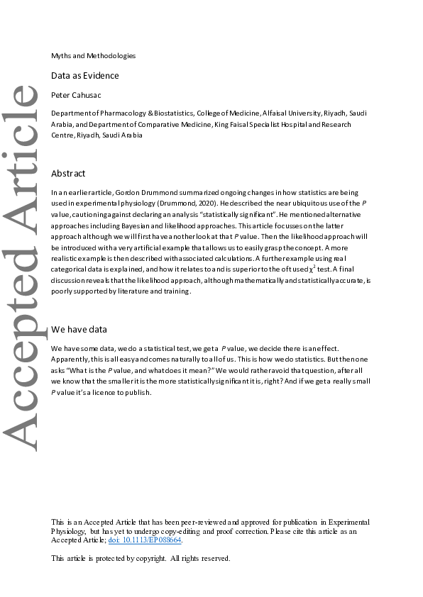 (PDF) Data as evidence